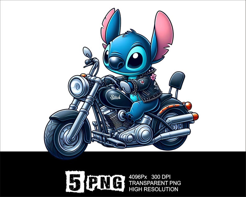 Stitch Motor Harley Design 5 PNG Stitch Clipart High Resolution Png ...
