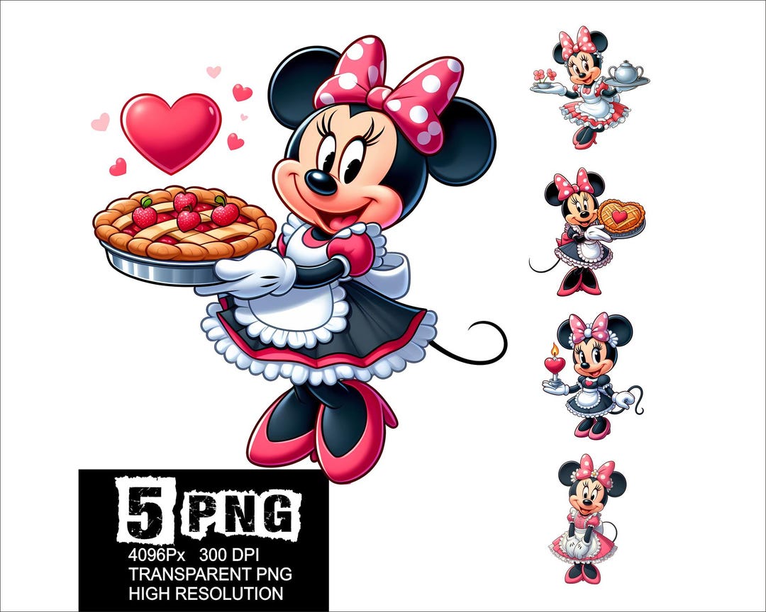 Minnie Maid Design 5 PNG Mouse Girl Clipart High Resolution Png Design ...