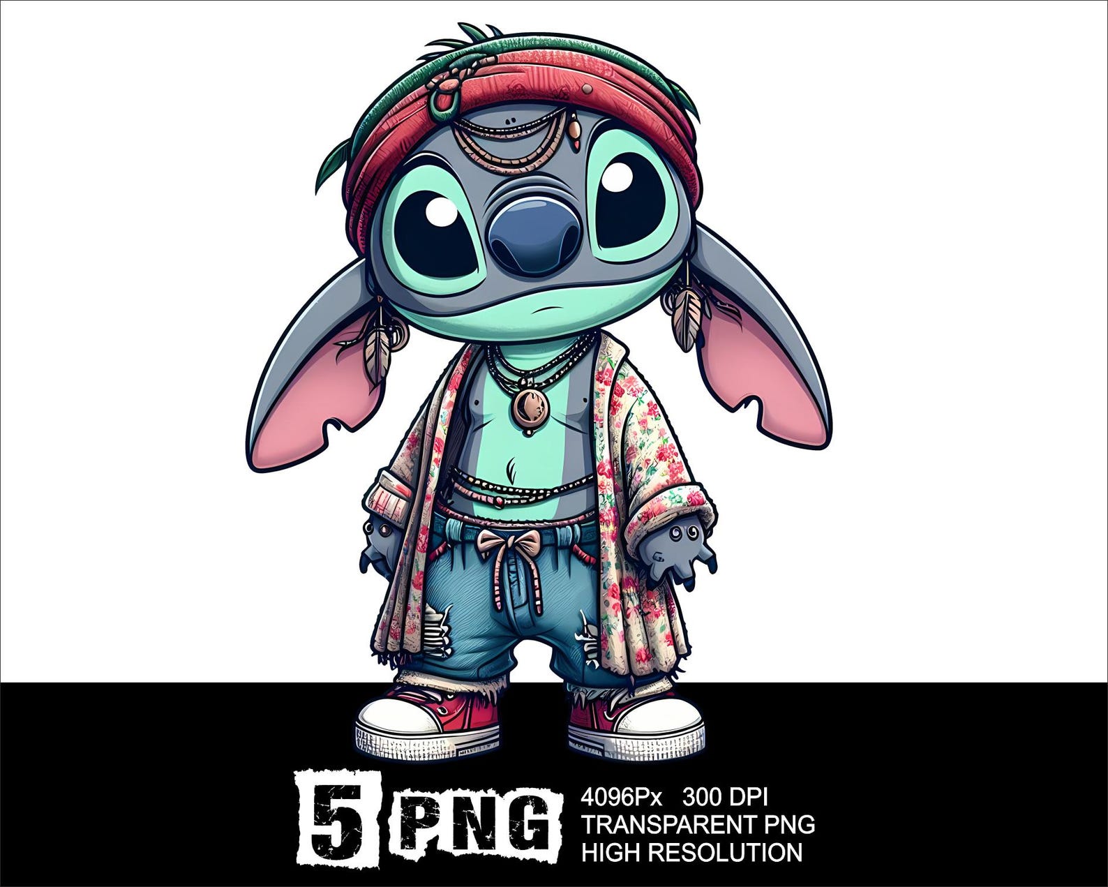 Stitch Boho Design 5 PNG Stitch Clipart High Resolution Png Design Boho ...