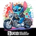 Stitch Harley Motorcycle Design 5 PNG Stitch Splash High Resolution Png ...