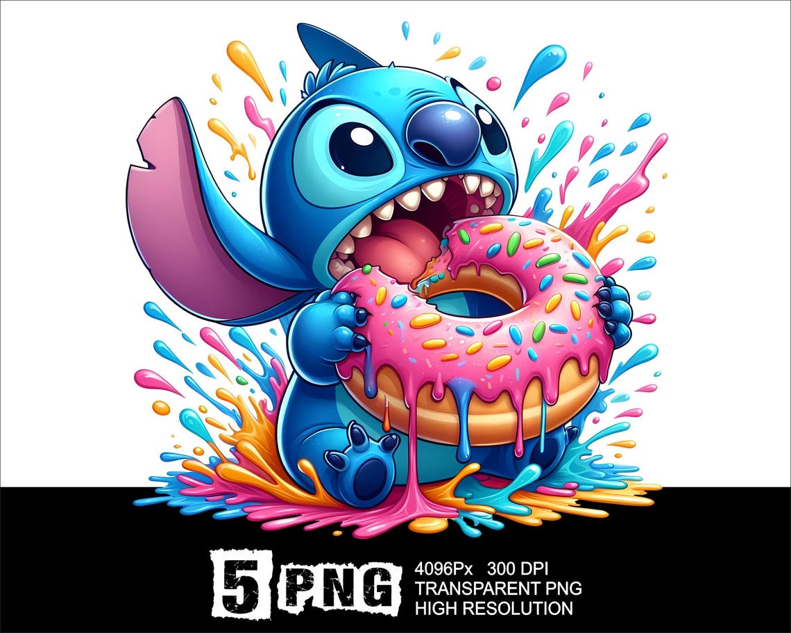 Stitch Donut Design 5 PNG Stitch Clipart High Resolution Png Design ...