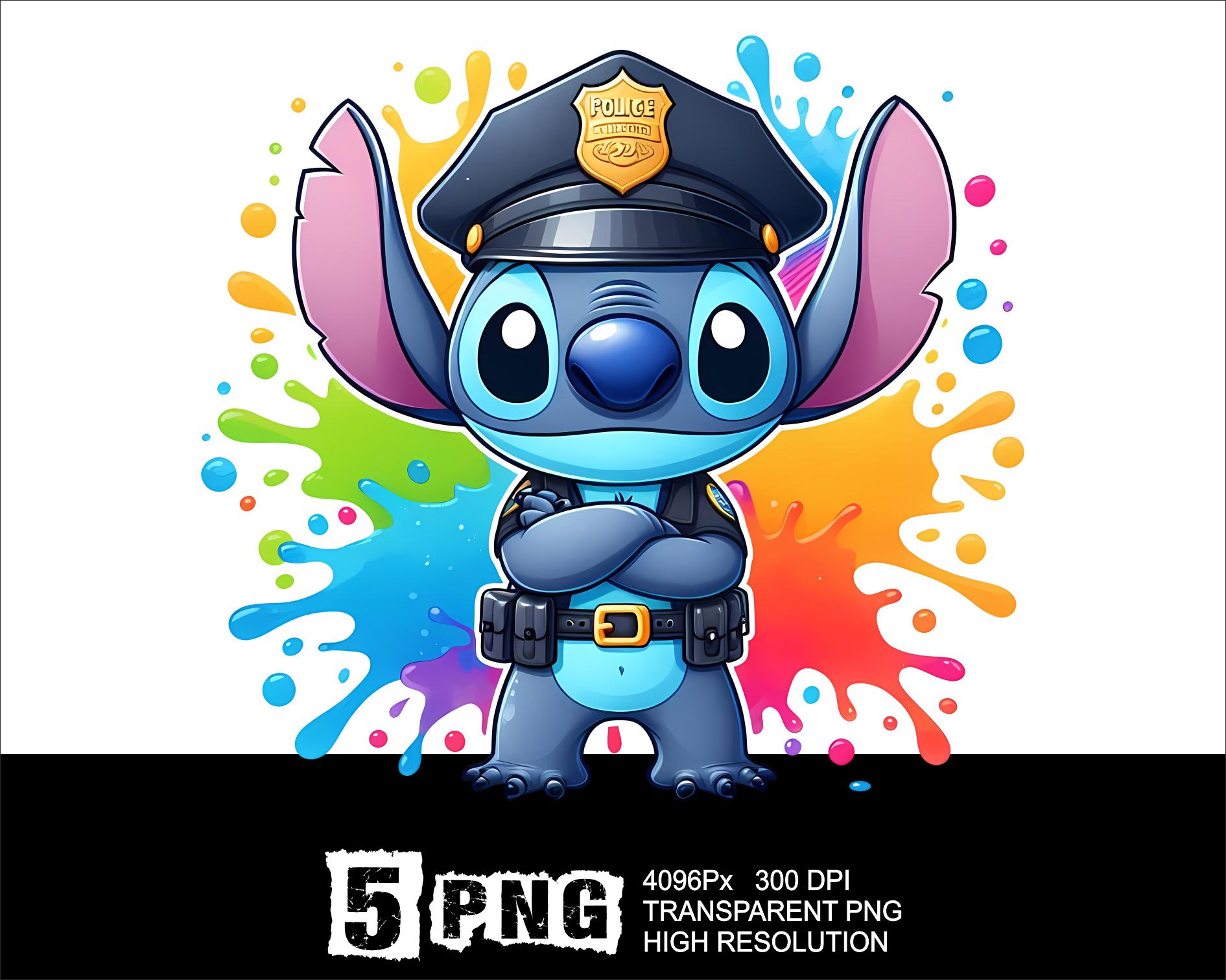 Stitch Police Design 5 PNG Stitch Clipart High Resolution Png Design ...