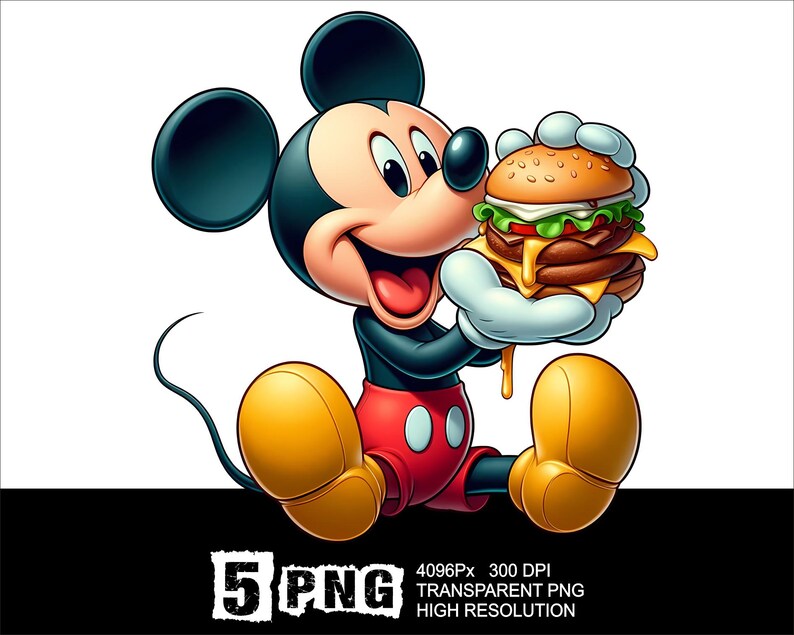 Mickey Hamburger Design 5 PNG Mickey Clipart High Resolution Png Design ...