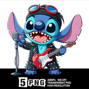 Stitch Rock Guitar Design 5 PNG Stitch Clipart High Resolution Png ...