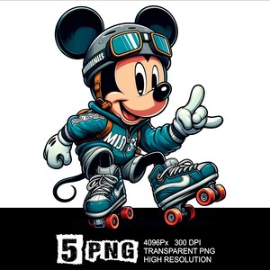Mickey Skate Roller Design 5 PNG Mickey Clipart High Resolution Png ...