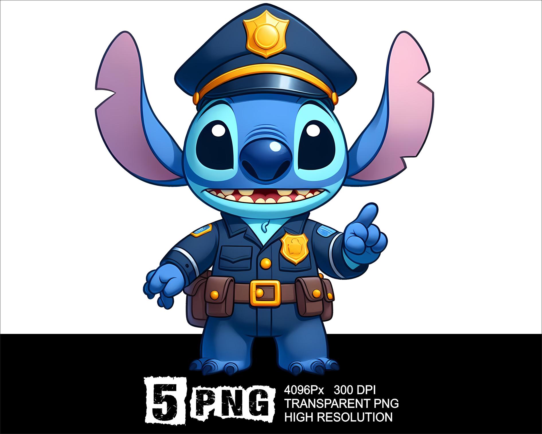 Stitch Police Design 5 PNG Stitch Clipart High Resolution Png Design ...
