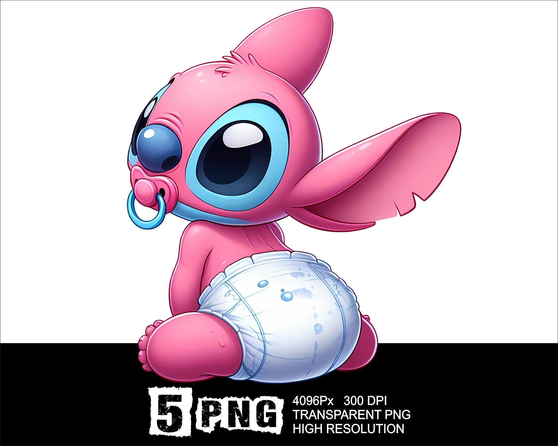 Girl Baby Stitch Design 5 PNG Angel Stitch Clipart High Resolution Png ...