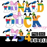 Donald Doodle Alphabet Duck Letters Alphabet Donald Pluto Daisy Goofy ...