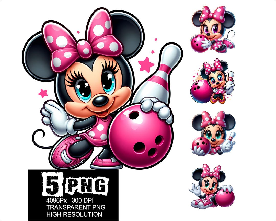 Minnie Bowling Girl Design 5 PNG Minnie Clipart High Resolution Png ...