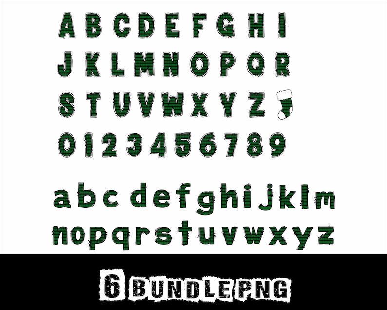 Christmas Alphabet PNG Christmas Letters Numbers Clipart Santa Alphabet ...
