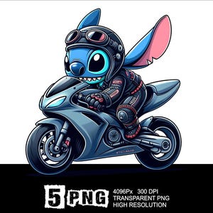 Stitch Motorcycle Design 5 PNG Stitch Clipart High Resolution Png ...