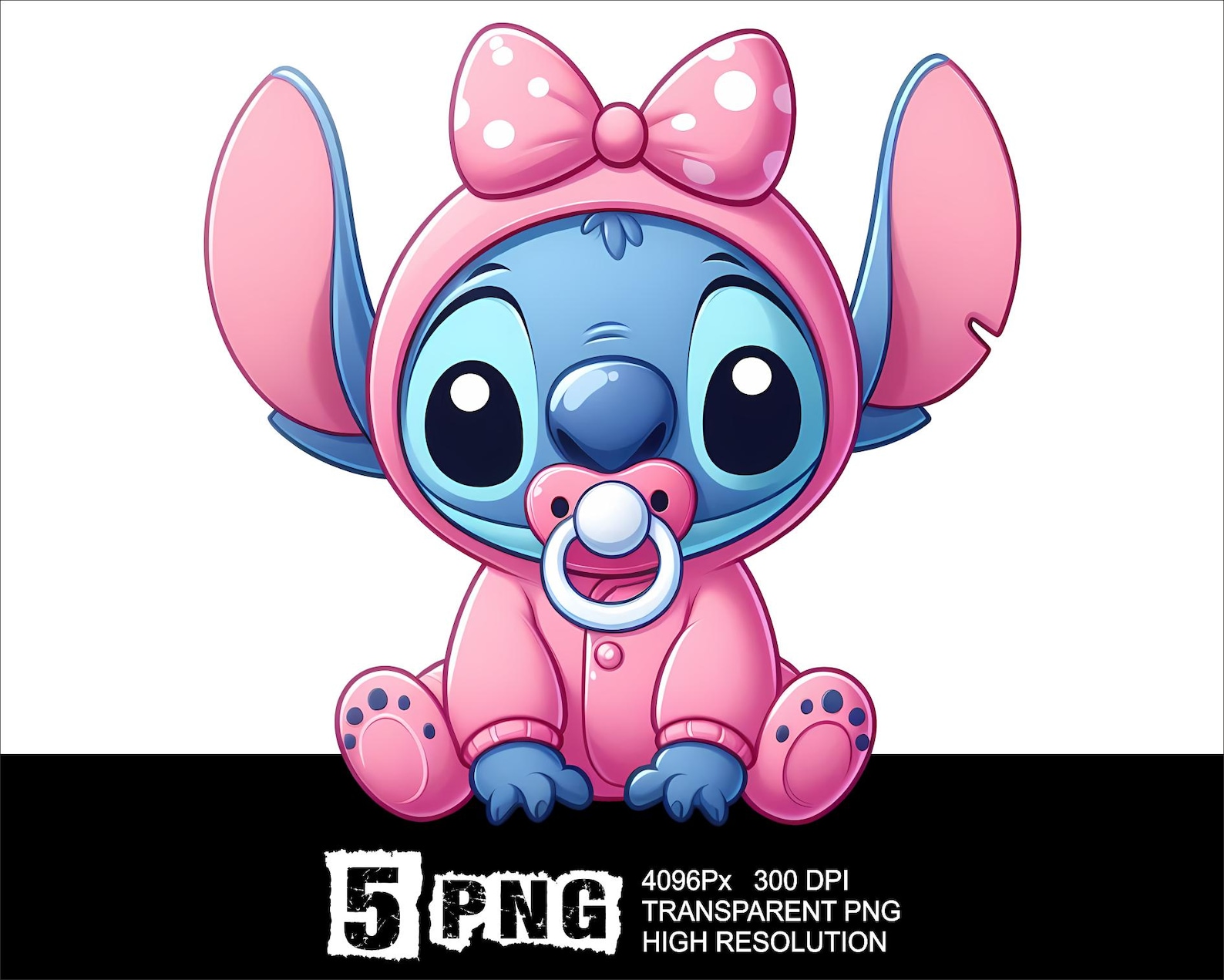 Girl Baby Stitch Design 5 PNG Angel Stitch Clipart High Resolution Png ...
