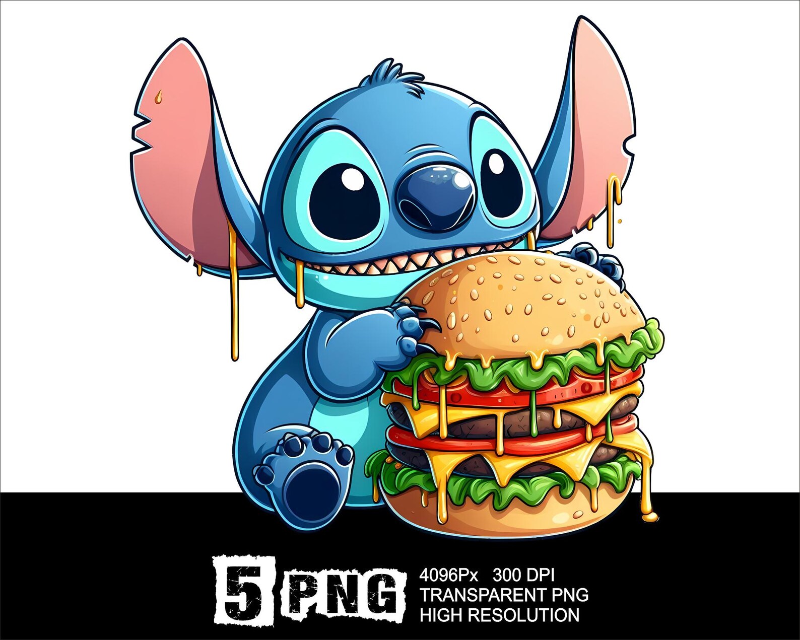 Stitch Hamburger Design 5 PNG Stitch Clipart High Resolution Png Design ...