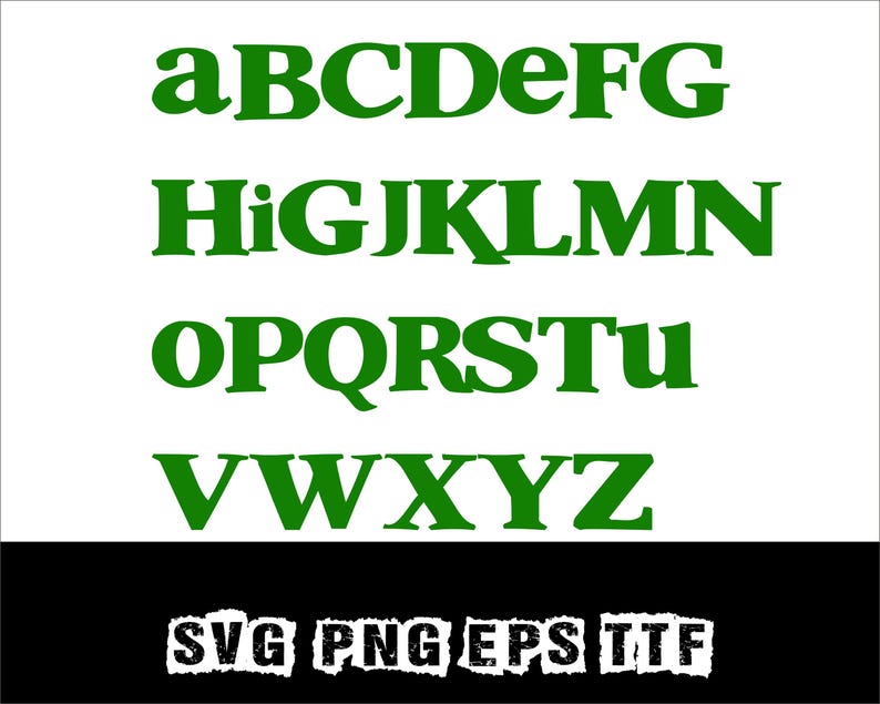 Cartoon Shrek Font Svg Hero Alphabet Superhero Svg Font for Cricut Svg ...