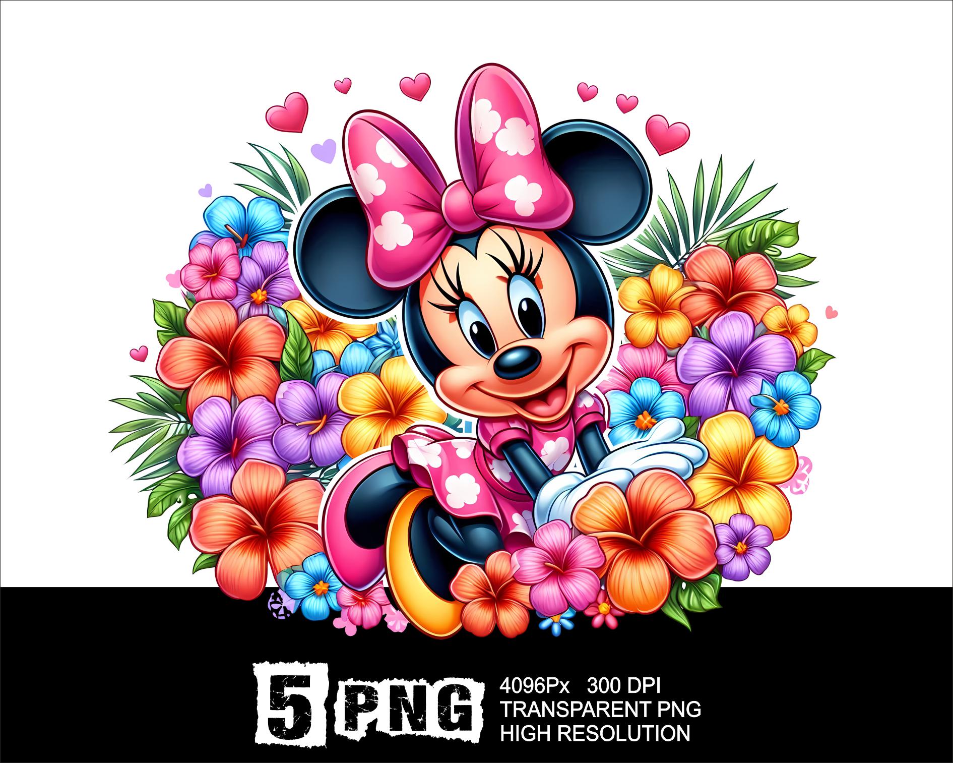 Minnie Flowers Design 5 PNG Minnie Clipart High Resolution Png Design ...