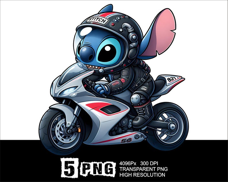 Stitch Motorcycle Design 5 PNG Stitch Clipart High Resolution Png ...
