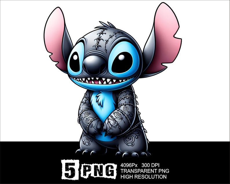 Stitch Tattoo Gothic Design 5 PNG Stitch Clipart High Resolution Png ...