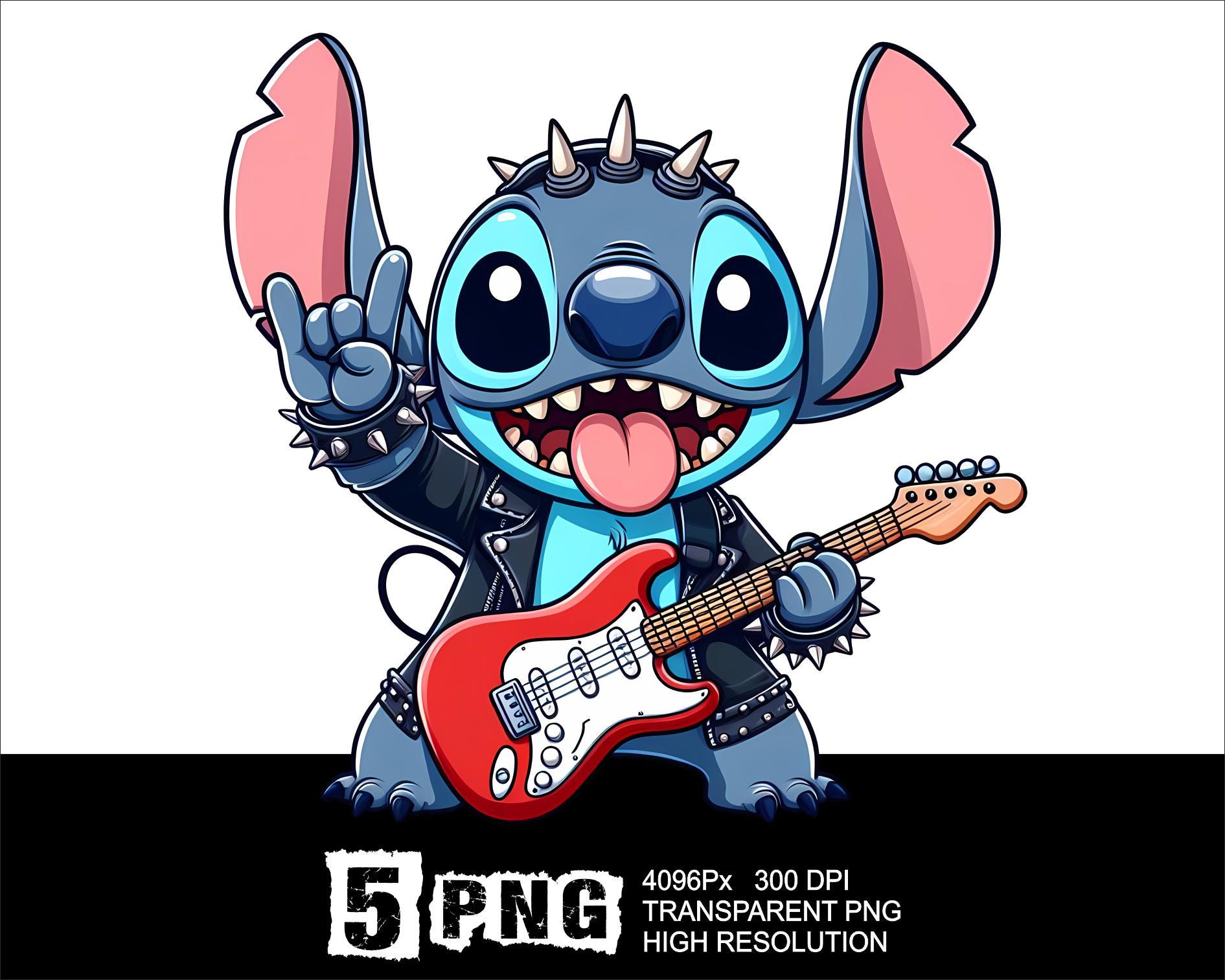 Stitch Rock Guitar Design 5 PNG Stitch Clipart High Resolution Png ...