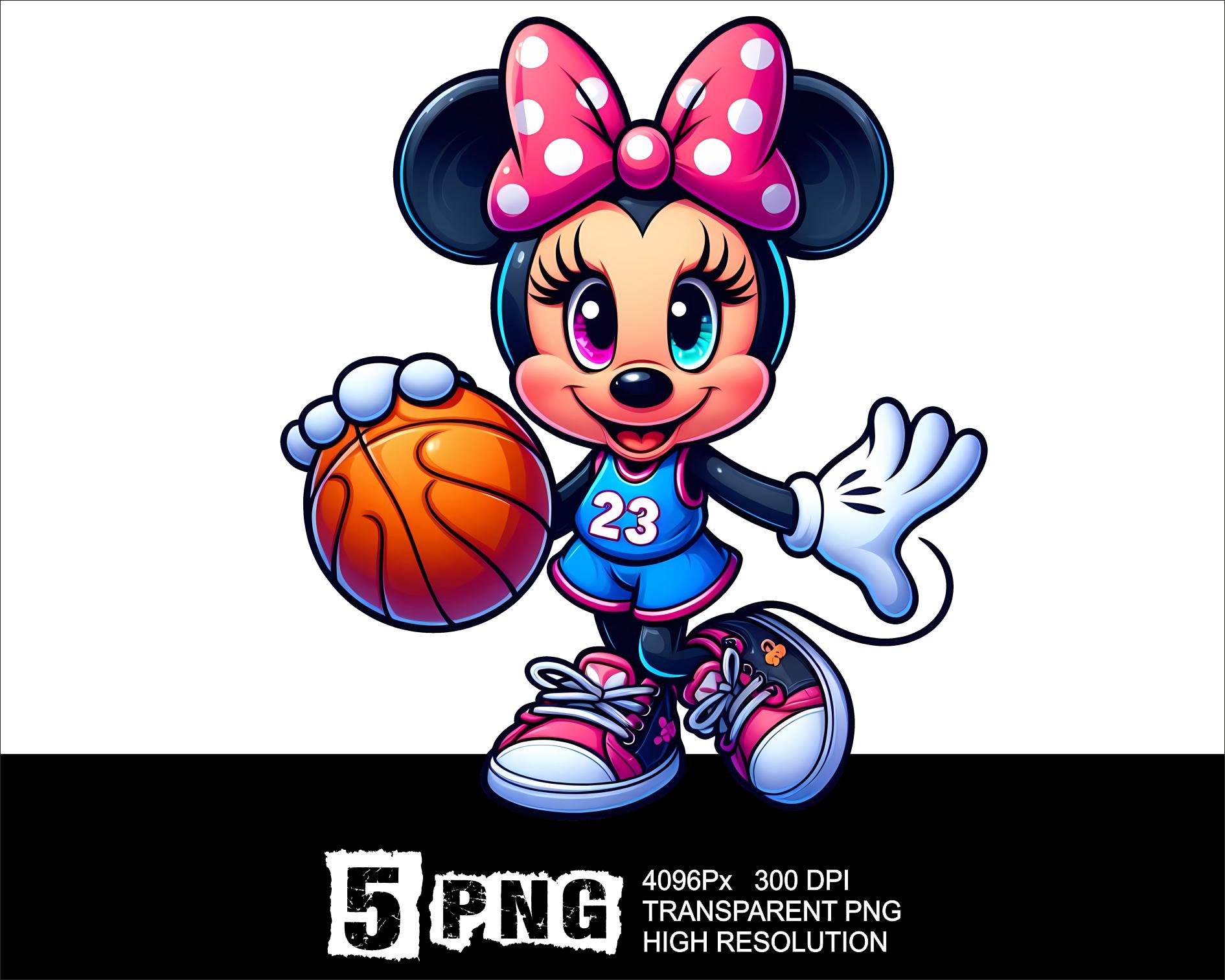 Minnie Basketball Girl Design 5 PNG Minnie Clipart High Resolution Png ...