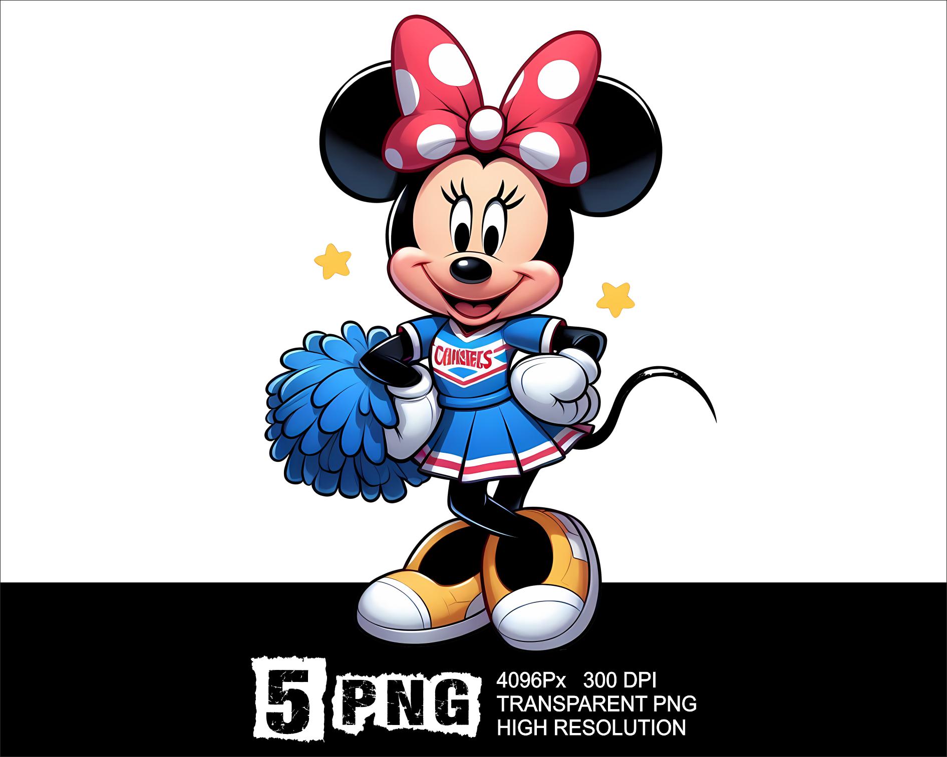 Minnie Cheer Girl Design 5 PNG Mouse Cheer Girl Clipart High Resolution ...