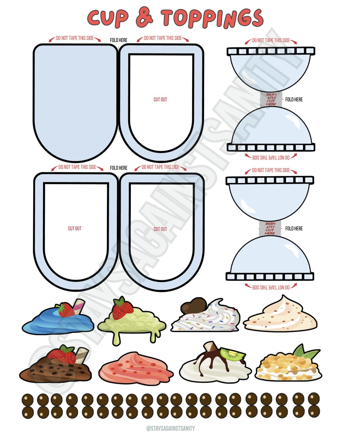 Stray Kids SKZOO Boba Set - Printable DIY Paper Craft Toy - Etsy