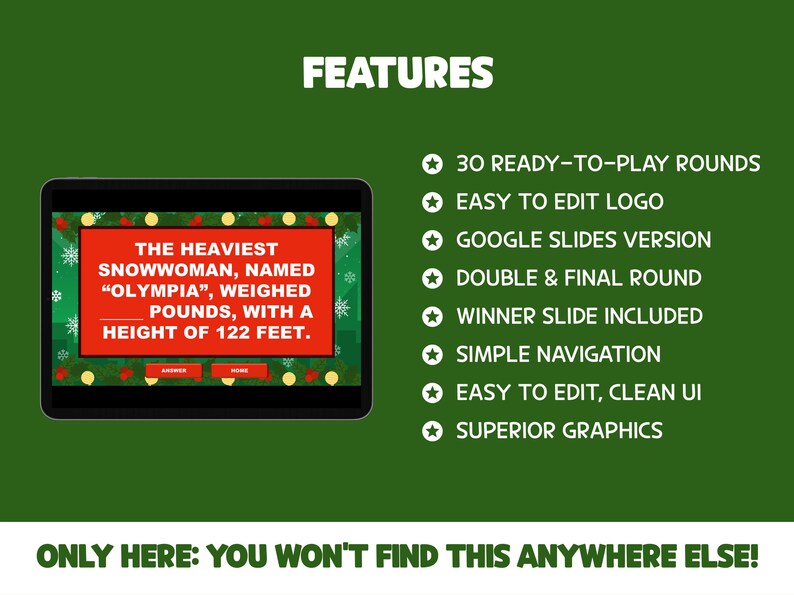 Powerpoint Christmas Jeopardy Game With Double, Score Sheet - Holiday ...
