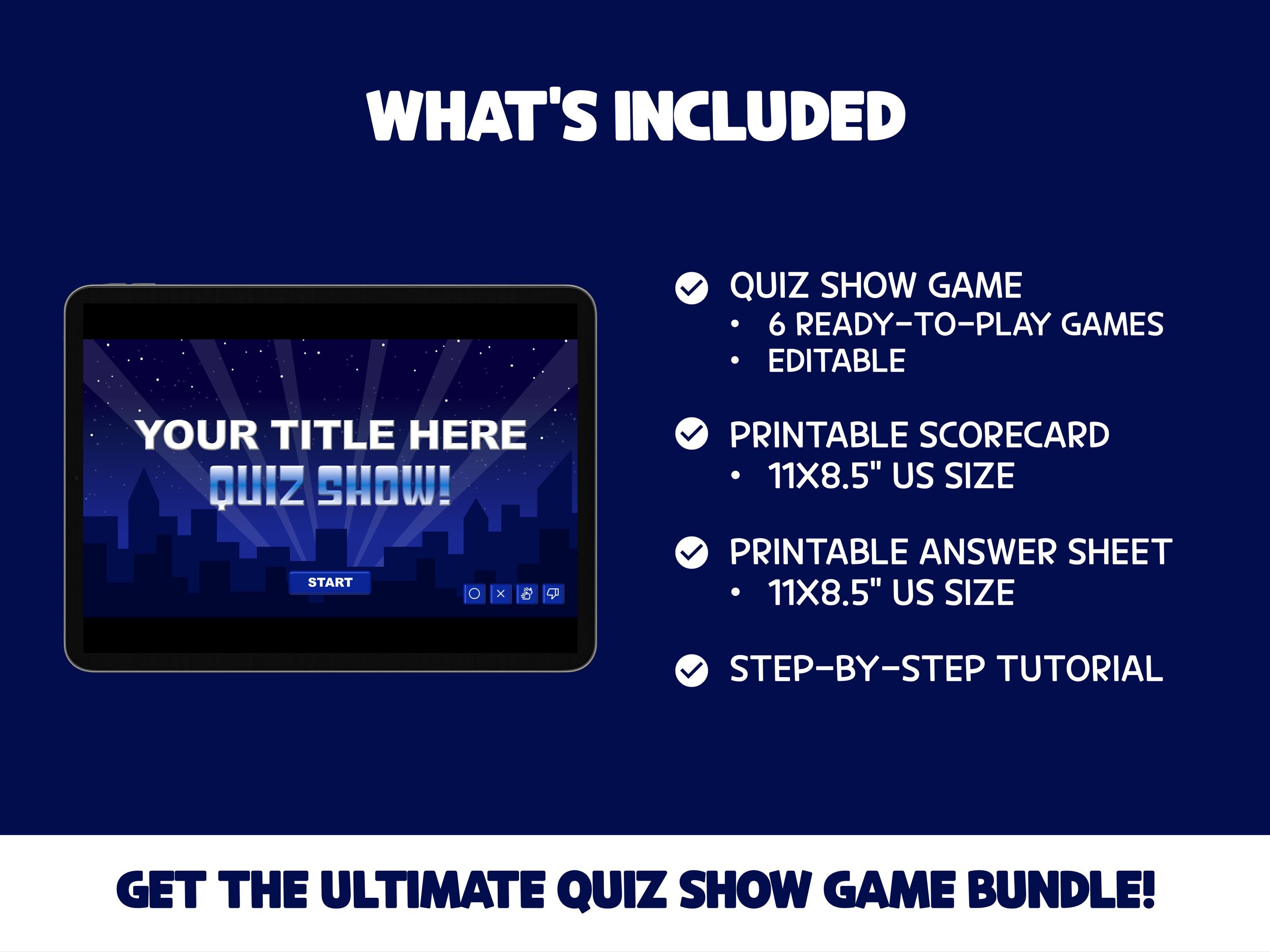 Customizable Jeopardy Powerpoint Game | Virtual Party Game | Trivia ...