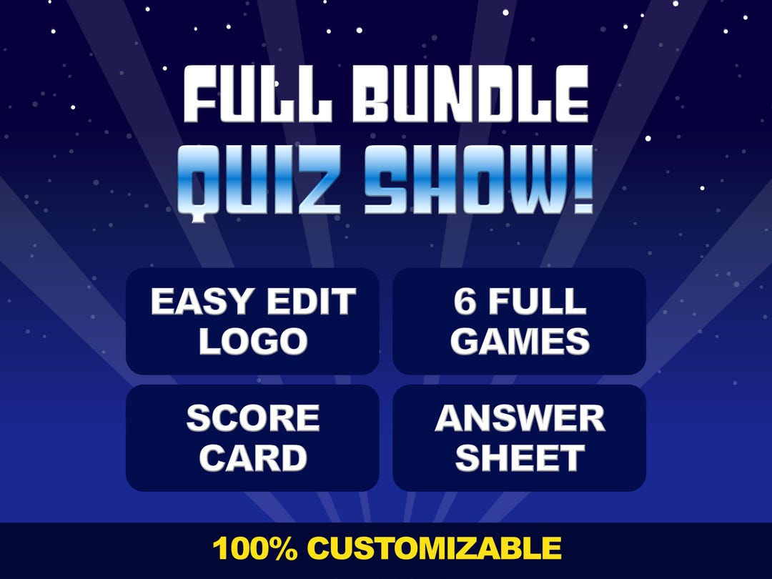 Customizable Jeopardy Powerpoint Game | Virtual Party Game | Trivia ...