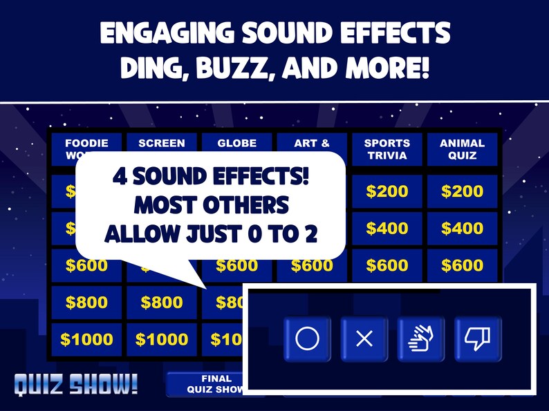 Customizable Jeopardy Powerpoint Game | Virtual Party Game | Trivia ...