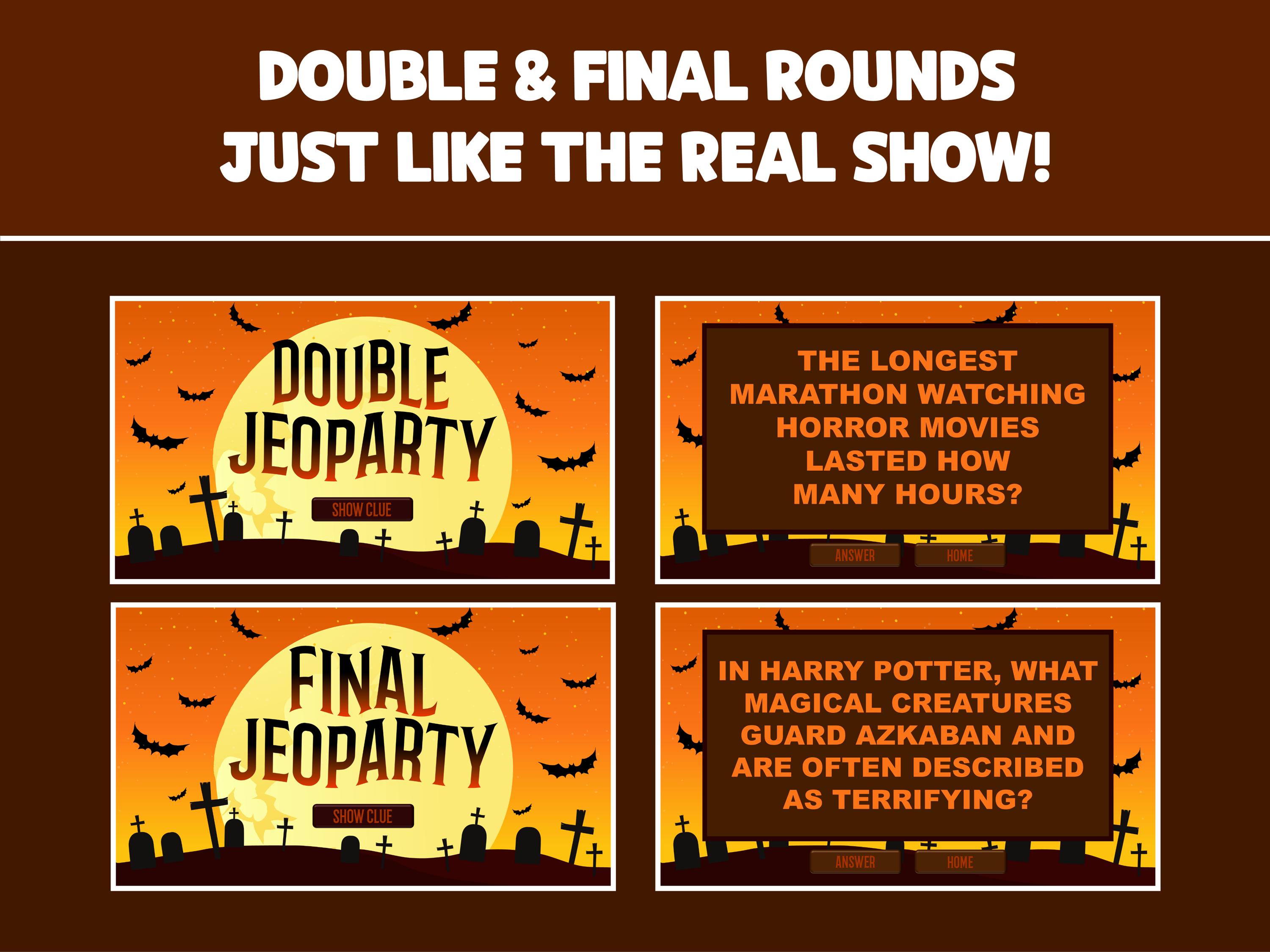 Virtual Halloween Powerpoint Trivia Jeopardy Game - Quiz Slideshow ...