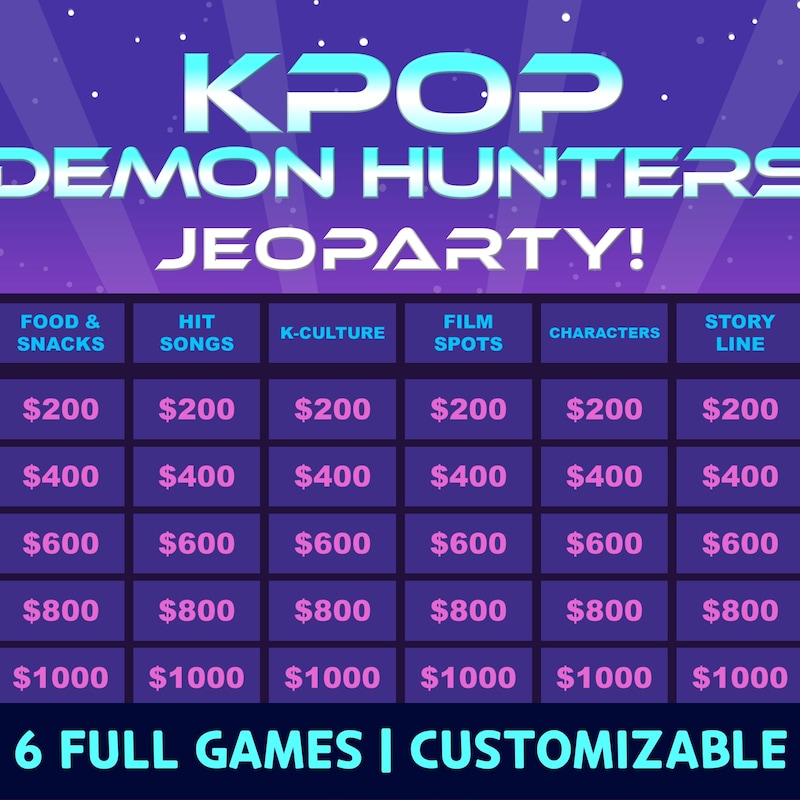 Kpop demon hunters slide template - Etsy.de