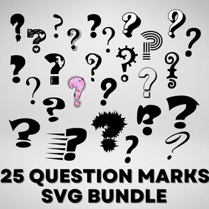 25 Question Marks SVG Bundle | High-quality Punctuation SVG Cut Files ...