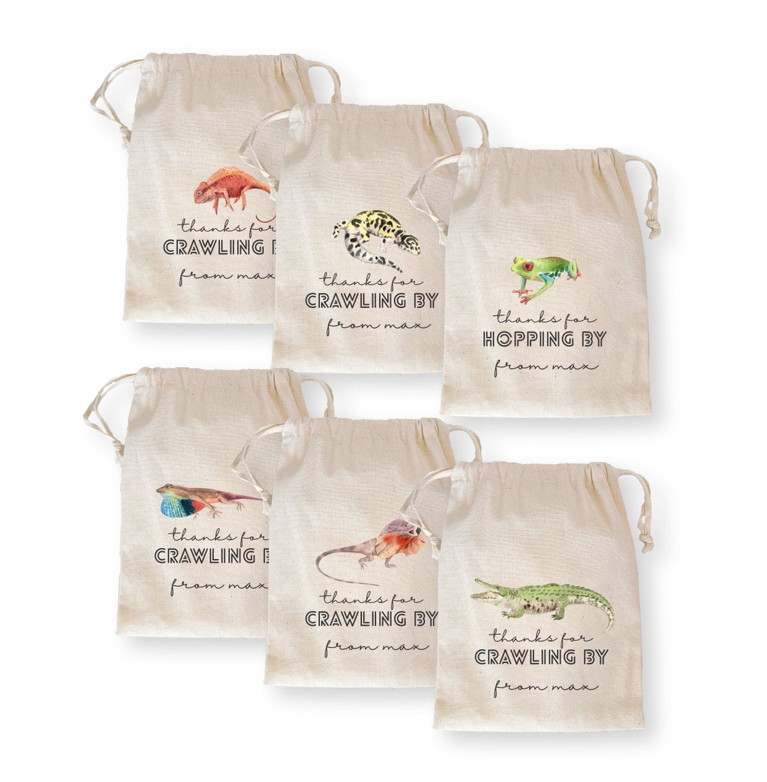Reptile Party Favor Bags, Personalized Reptile Favor Bags, Snakes ...