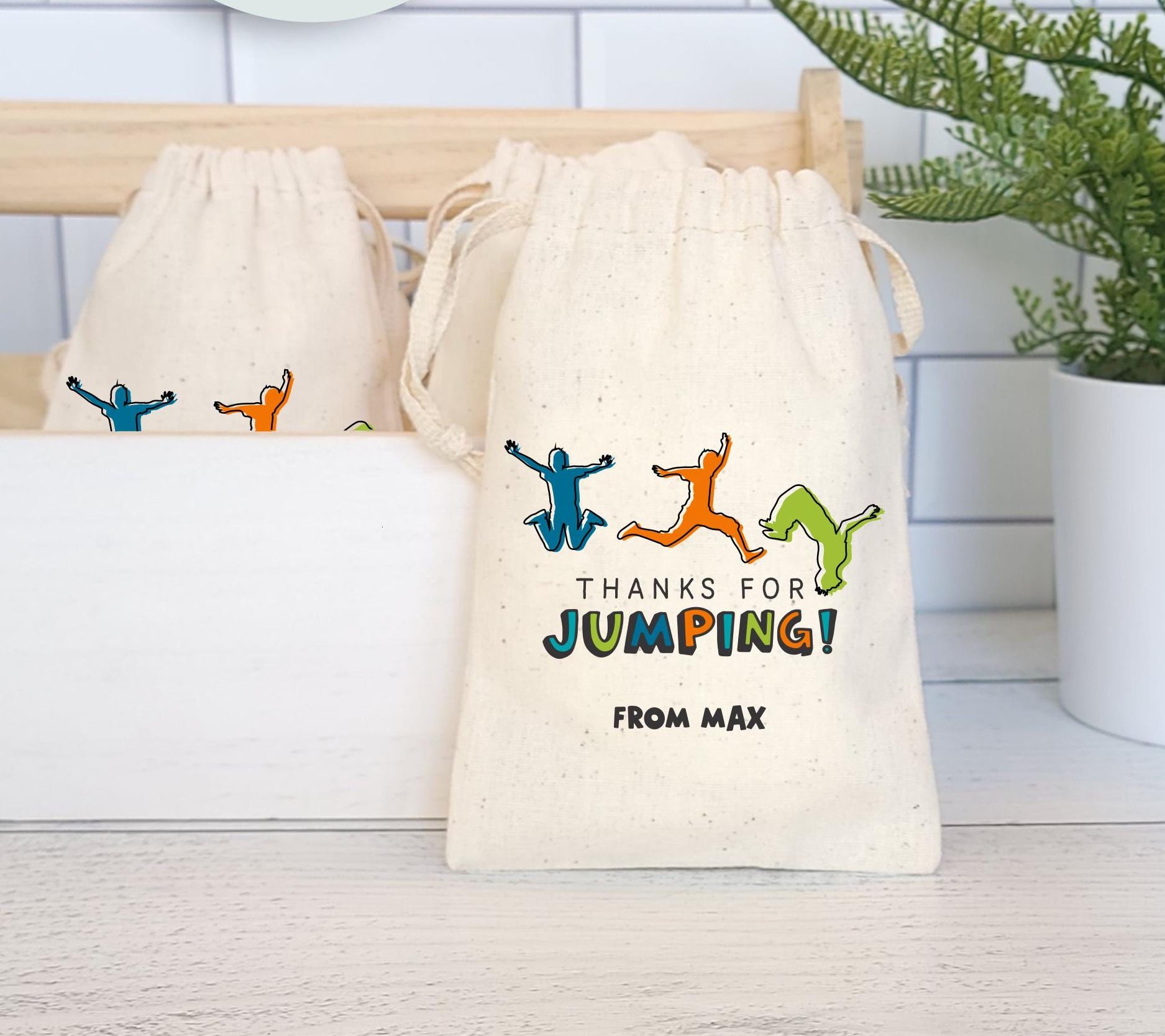Jump Party Favor Bags, Trampoline Park Party, Jumping Party, Trampoline ...