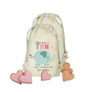ELEPHANT Valentine I Like You a TON Personalized Valentine - Etsy