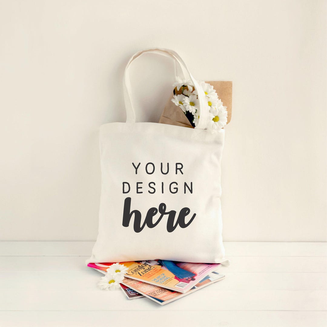 Custom Tote Bag, Personalized Logo Bag, Design Your Own Tote Bag, Large ...
