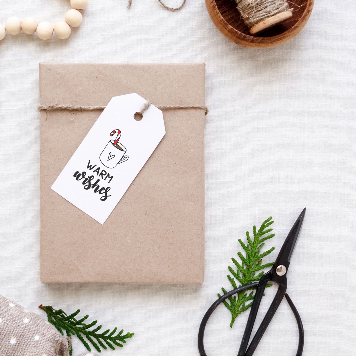 WARM WISHES Printable Holiday Tags - Instant Download - Christmas ...