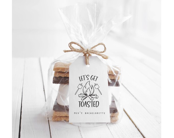 Camping Favor Tags, Printable Smore's Favor Tags, Camping Party Theme ...