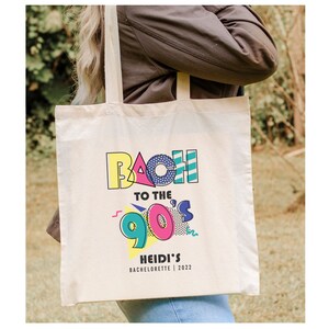 90's Theme Bachelorette Party, 90's Bach Party Tote Bags, 1990's Theme ...