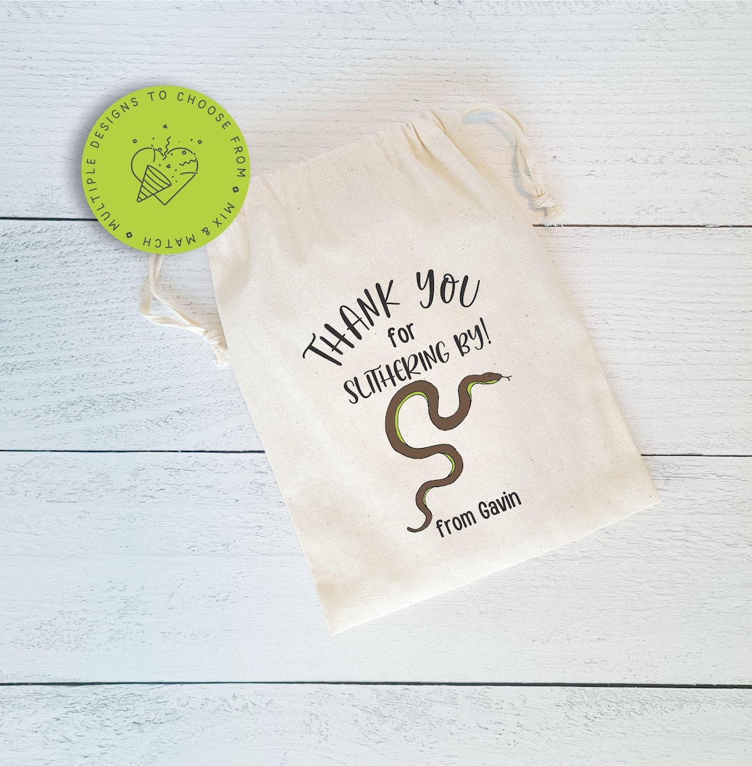 Reptile Party Favor Bags, Snake Favor Bags, Lizard Favor Bags, Custom ...