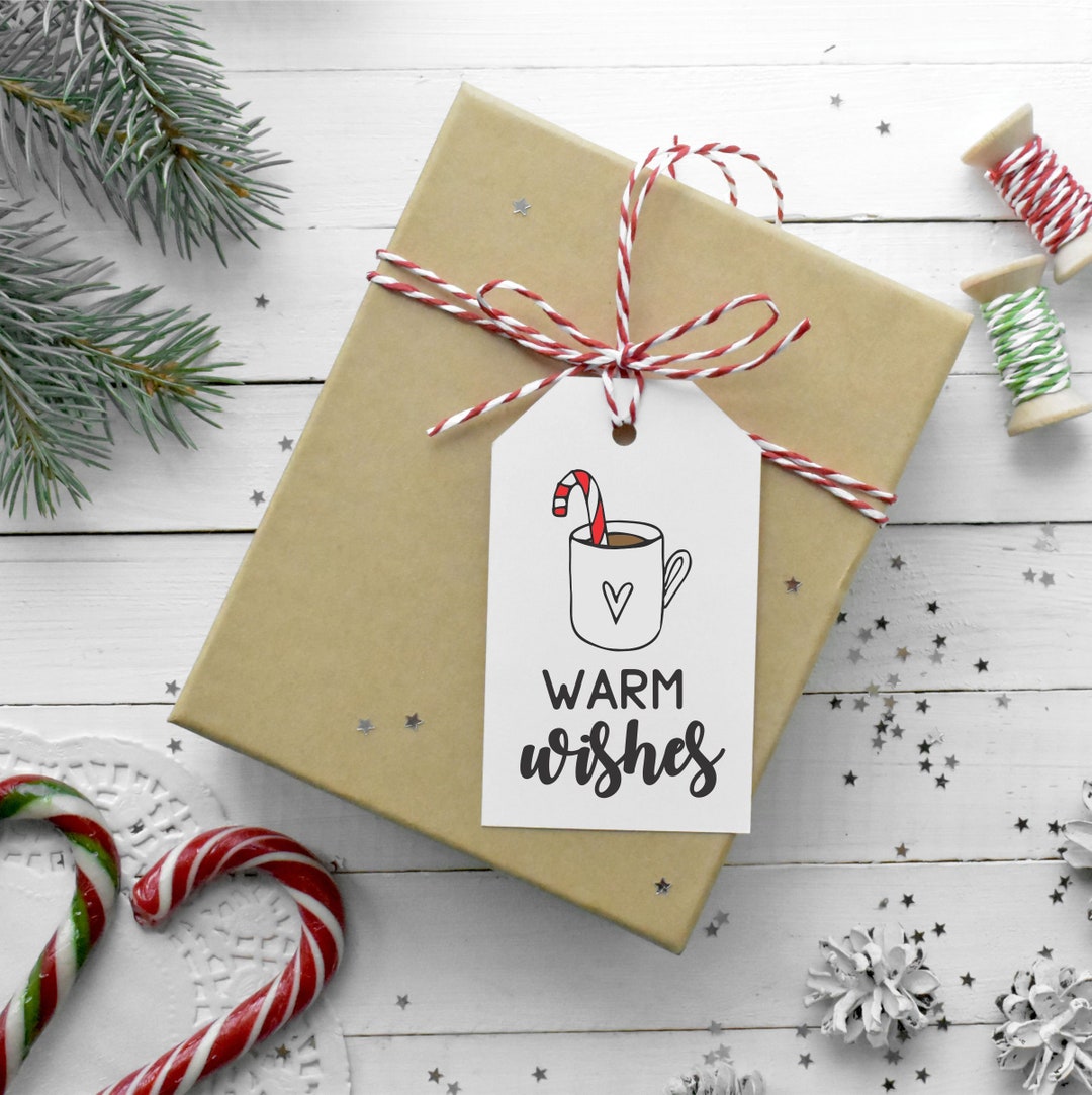 WARM WISHES Printable Holiday Tags - Instant Download - Christmas ...