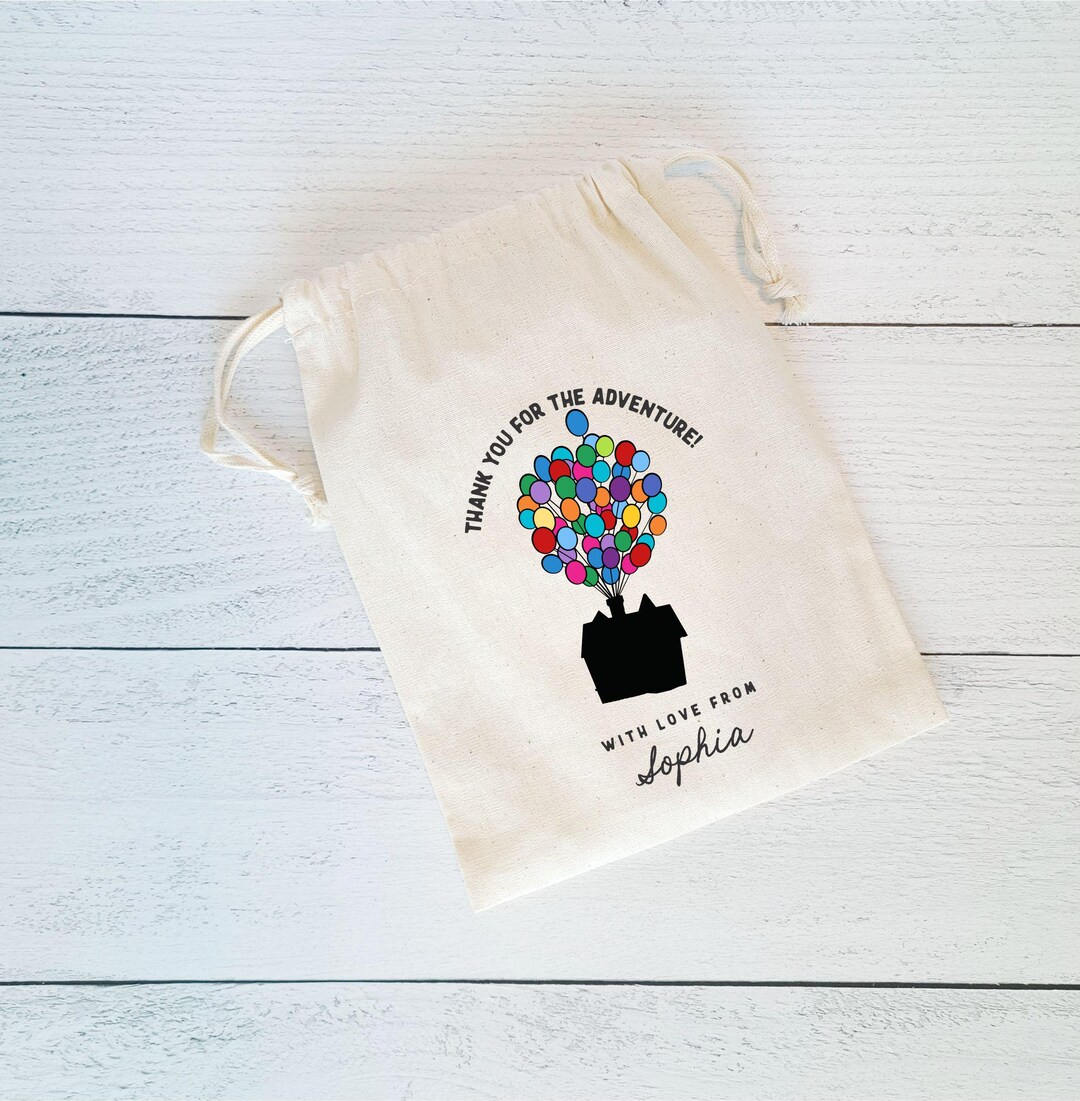 UP UP & AWAY Hot Air Balloon, Carl and Ellie Personalized Favor Bags ...