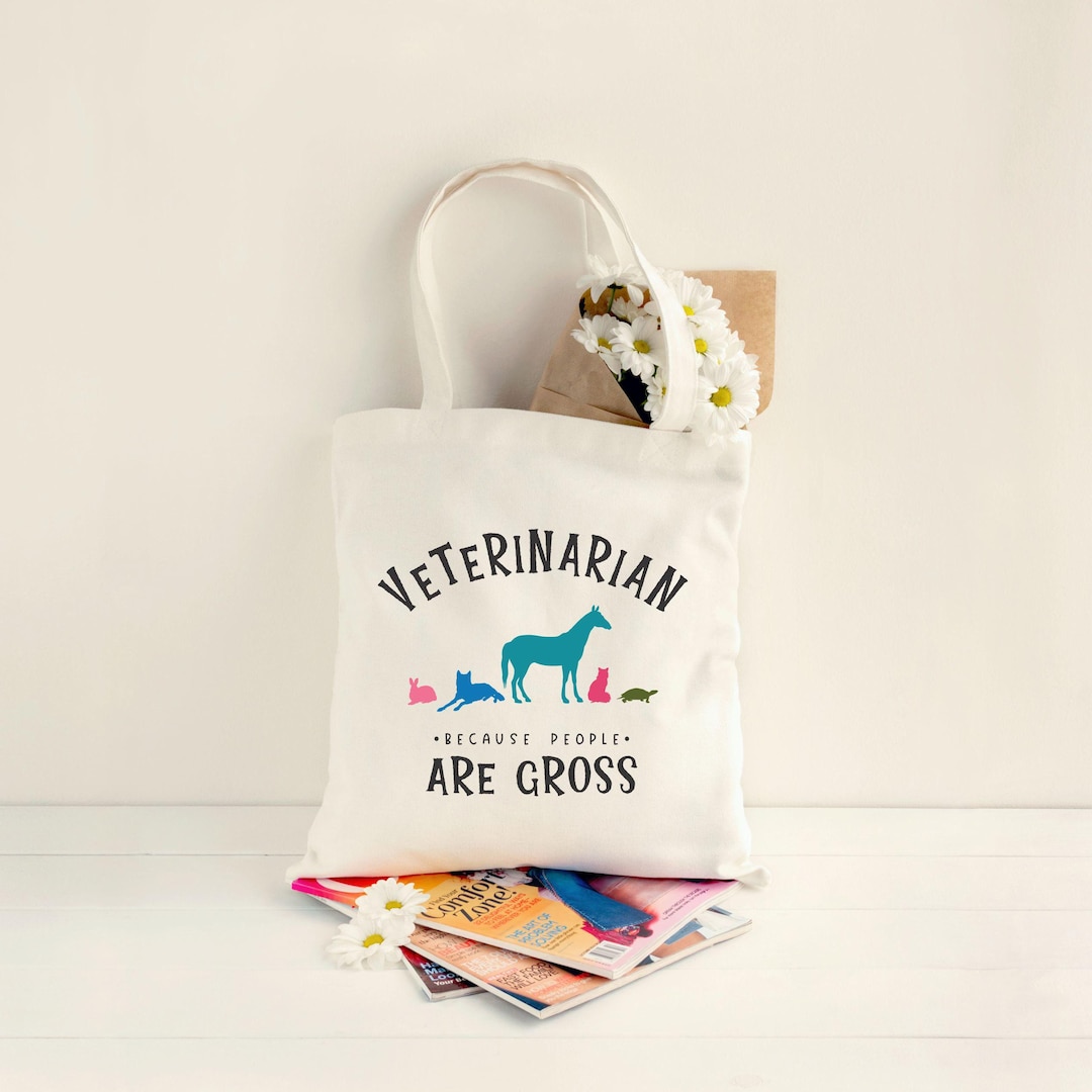 Veterinarian Tote Bag, Personalized Vet Gift, Custom Vet Gift, Small ...