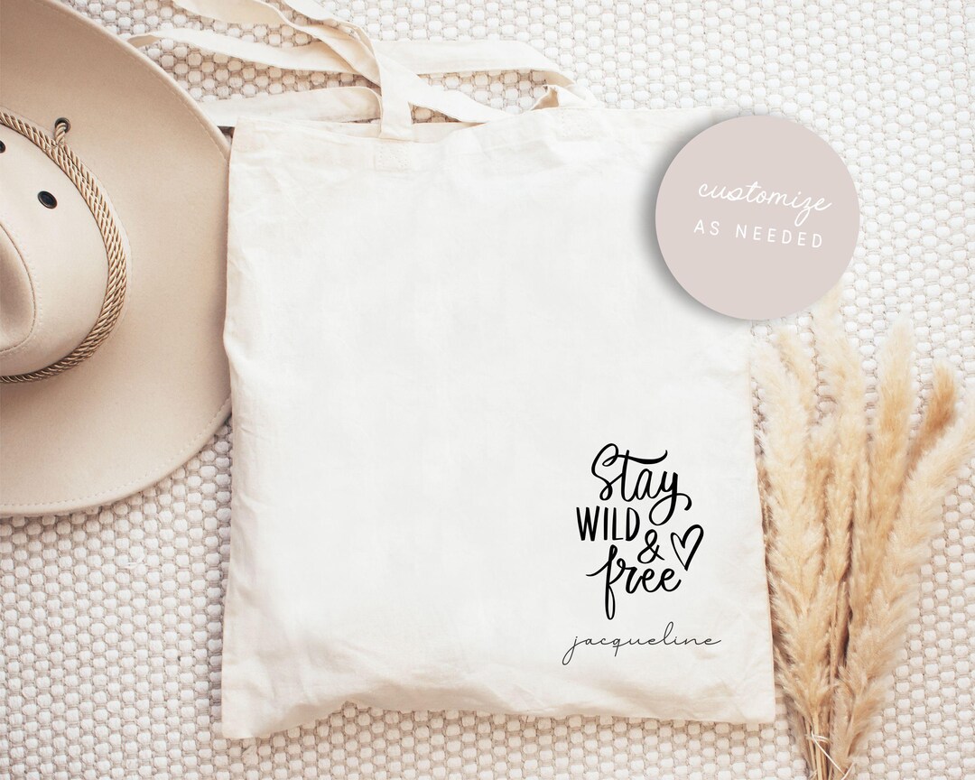 Wild and Free Tote Bag, Friend Tote Bags, Book Worm Gift Idea ...