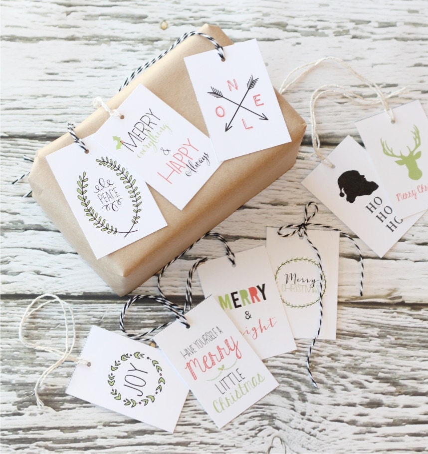 Printable Holiday Tags Instant Download Christmas | Etsy