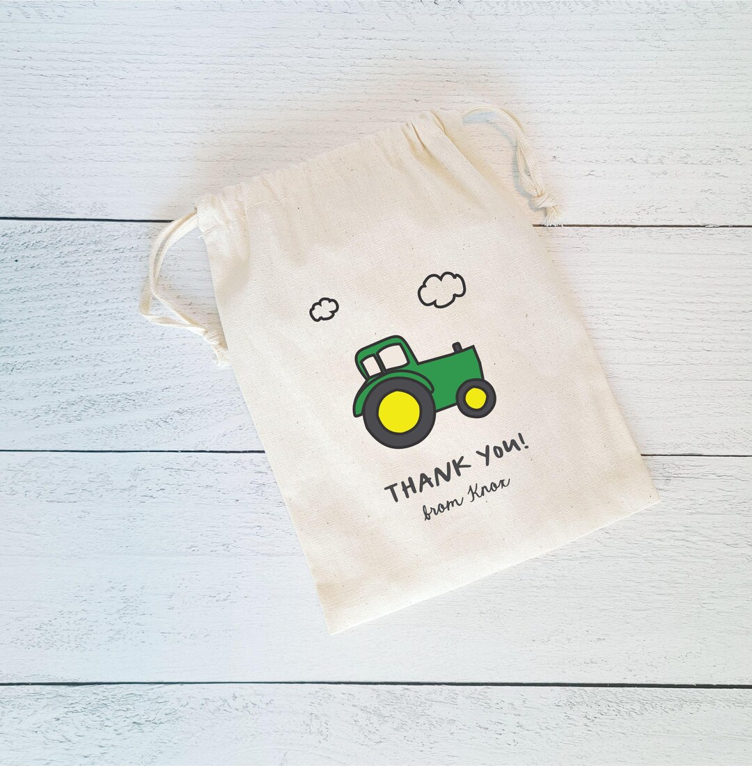 Tractor Favor Bags, Farm Party, Tractor Personalized Favor Bags ...