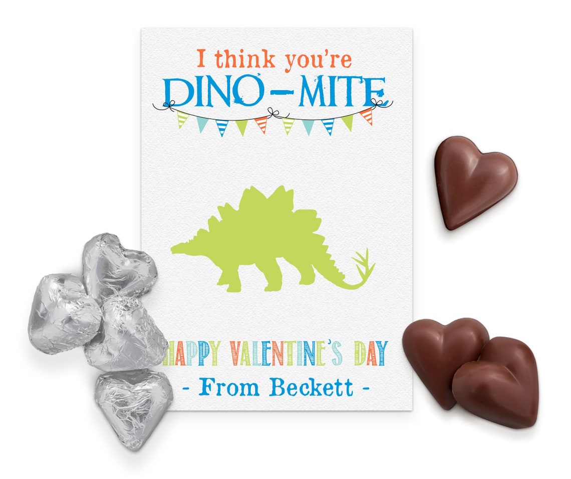 DINOSAUR Dino-mite VALENTINE Printable CARDS Personalize - Etsy