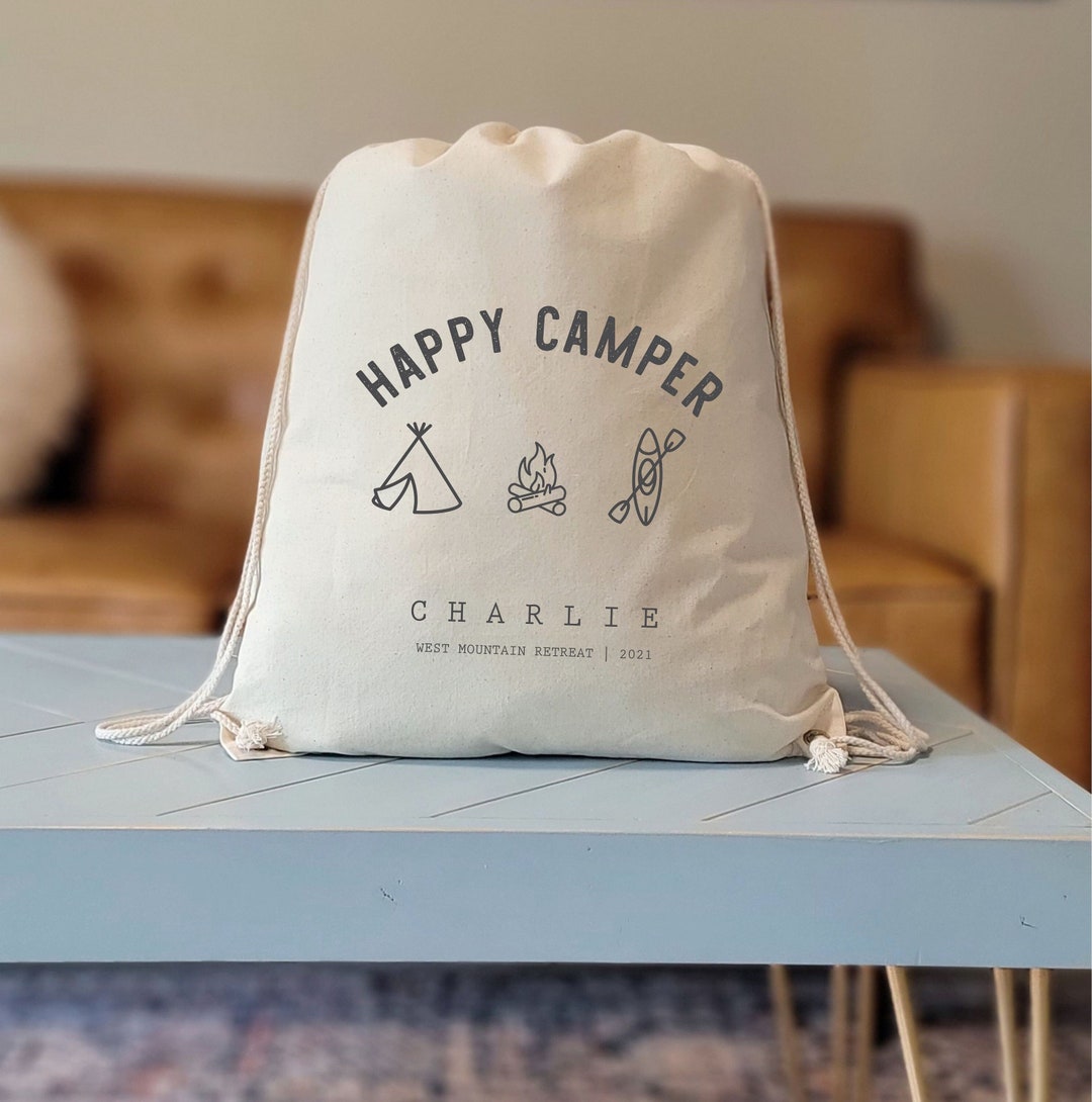 Custom Backpack Drawstring Cinch Sack, Custom Camping Backpack, Camp ...