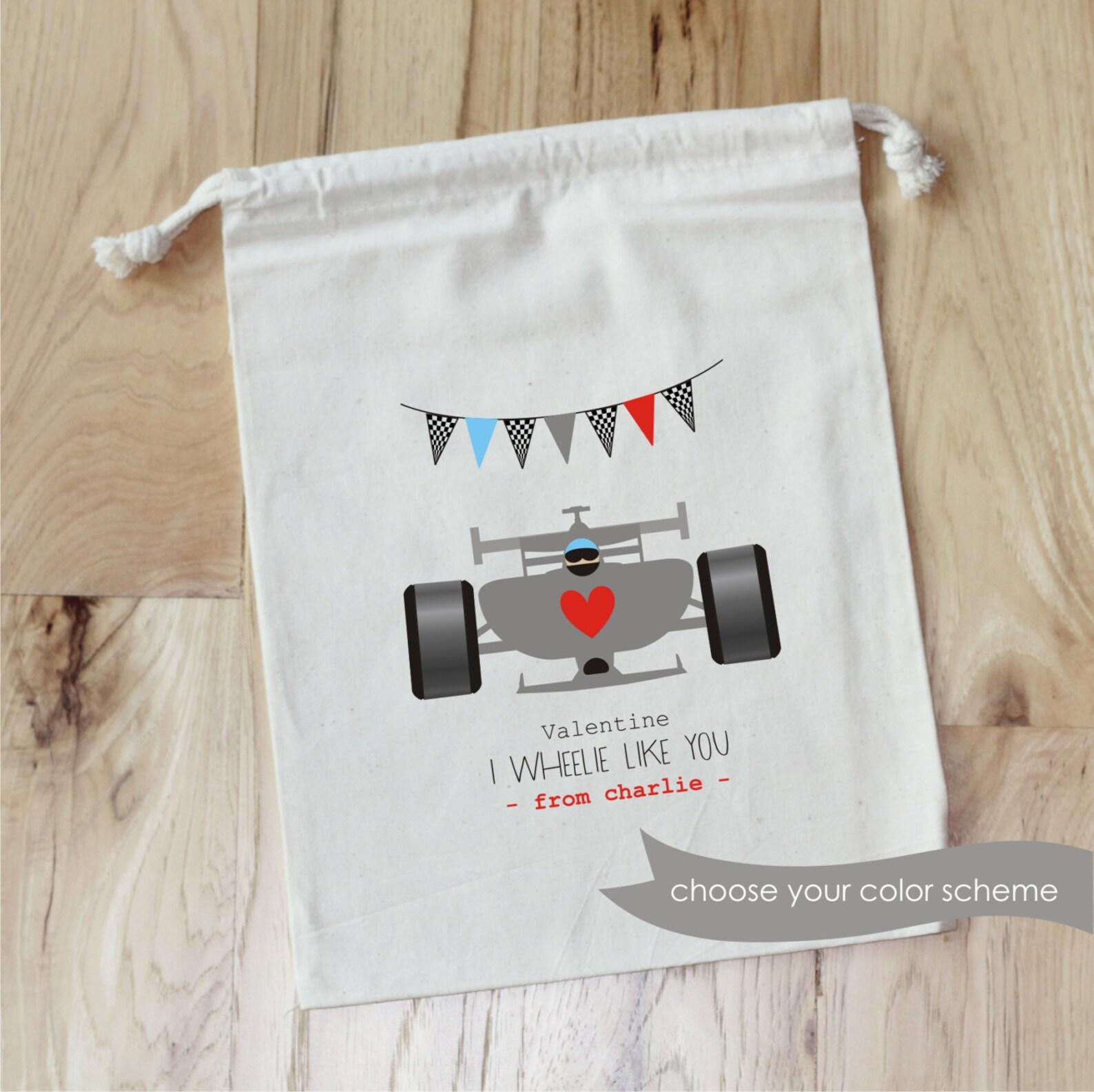 RACECAR I Wheelie Like You Boy Valentine Personalized - Etsy