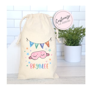 Sleepover Birthday Party Favor Bags, Set of 10 Custom Slumber Party ...